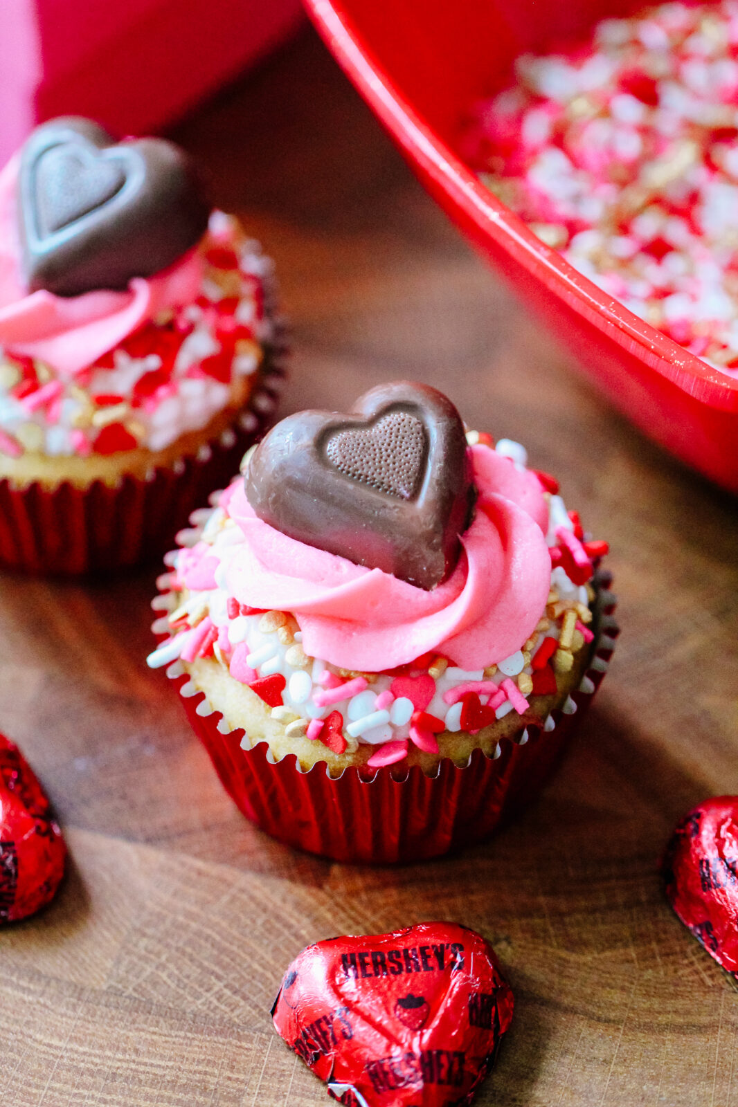 Nutella-Filled Valentine's Day Cupcakes - Life & Sprinkles by Taryn Camp