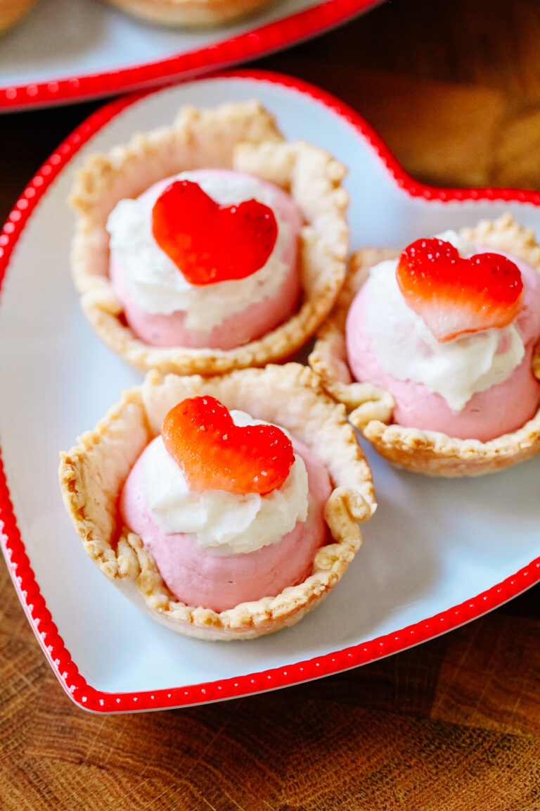 Mini Strawberry Cream Pies - Life & Sprinkles by Taryn Camp