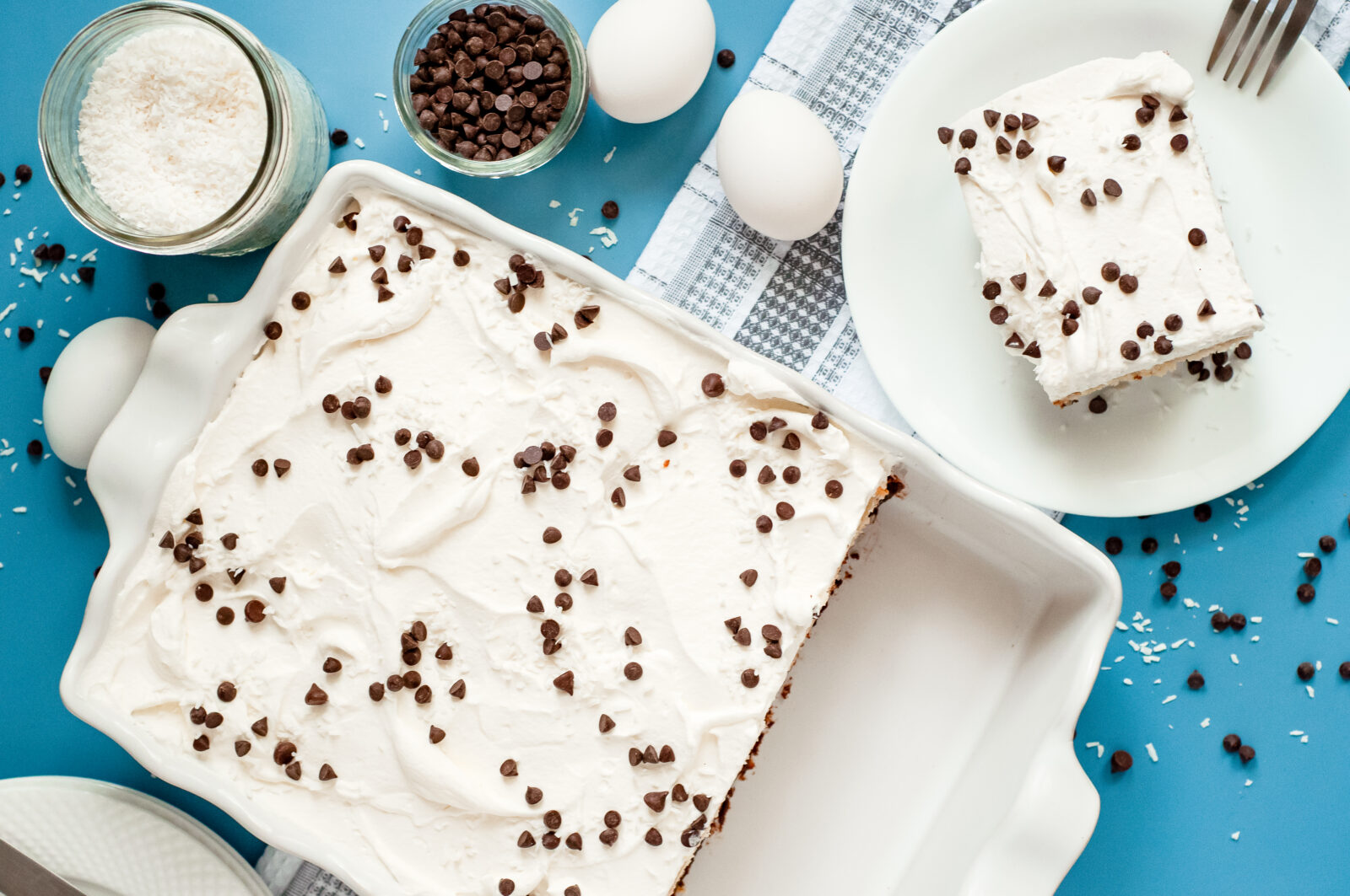 Chocolate Coconut Poke Cake - Life & Sprinkles by Taryn Camp