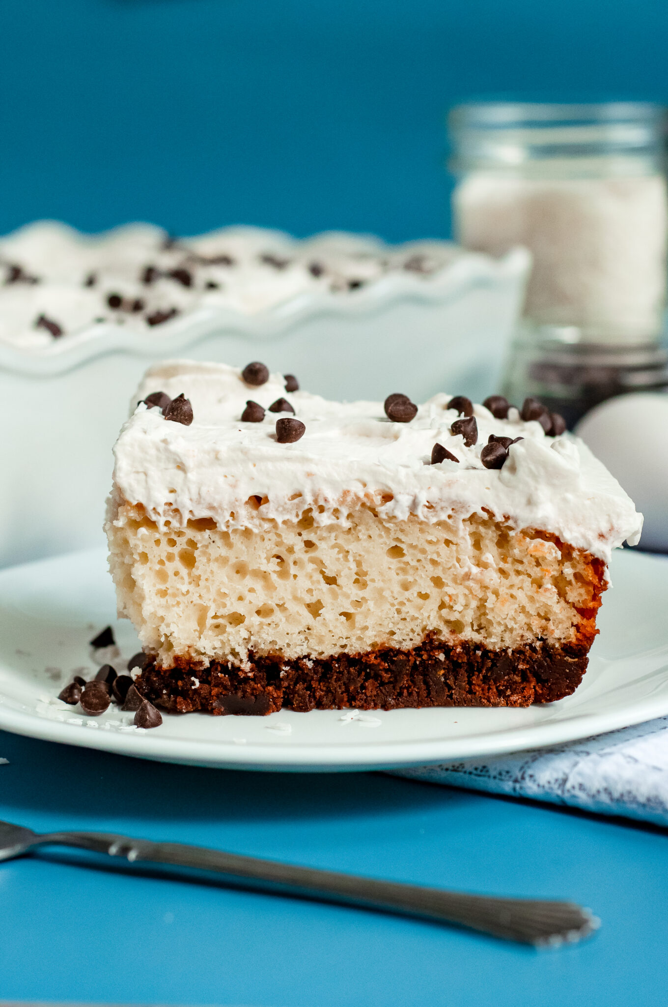 Chocolate Coconut Poke Cake - Life & Sprinkles by Taryn Camp