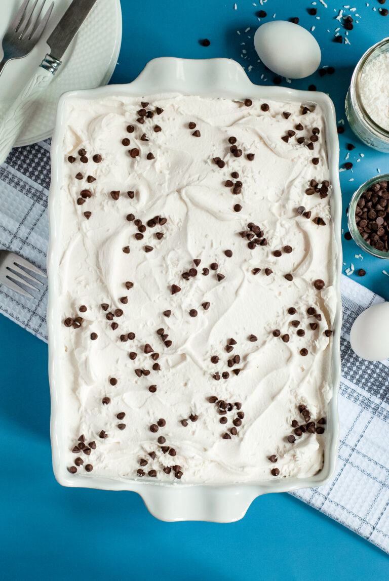 Chocolate Coconut Poke Cake - Life & Sprinkles by Taryn Camp