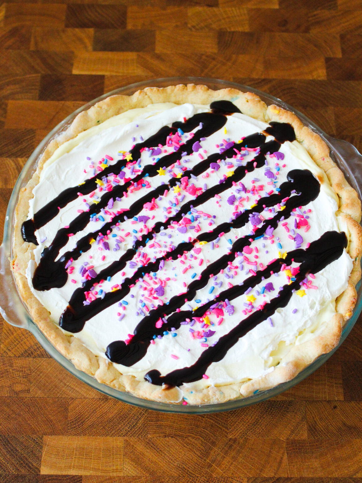 Funfetti Banana Split Pie - Life & Sprinkles by Taryn Camp