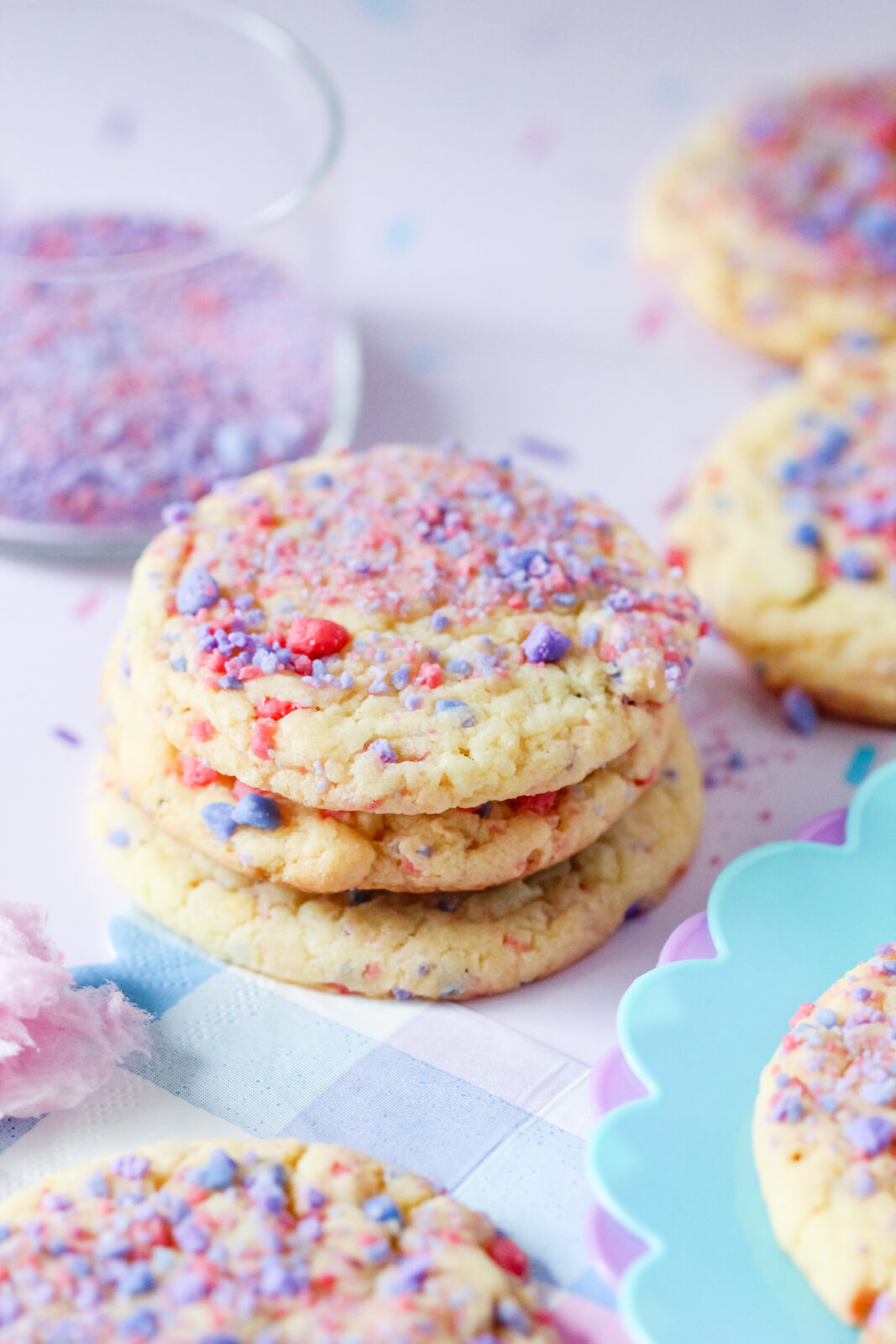 Cotton Candy Crunch Cookies - Life & Sprinkles by Taryn Camp