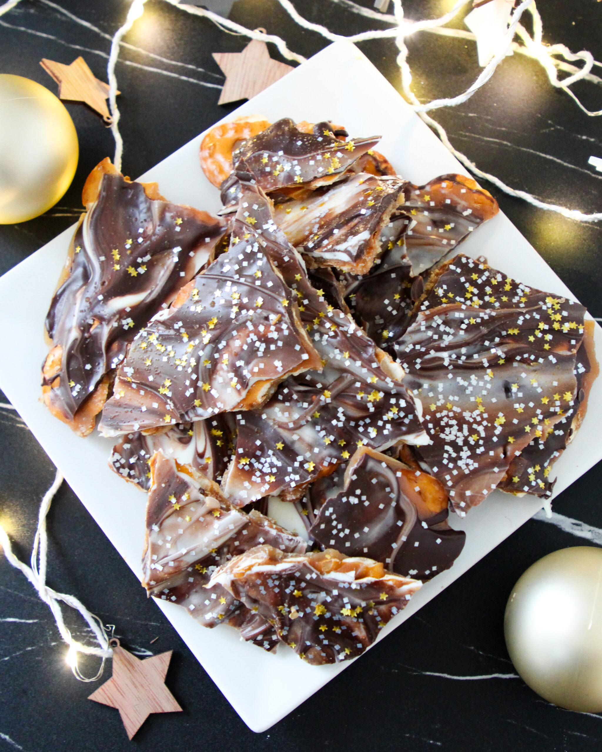Toffee Pretzel Bark - Life & Sprinkles by Taryn Camp