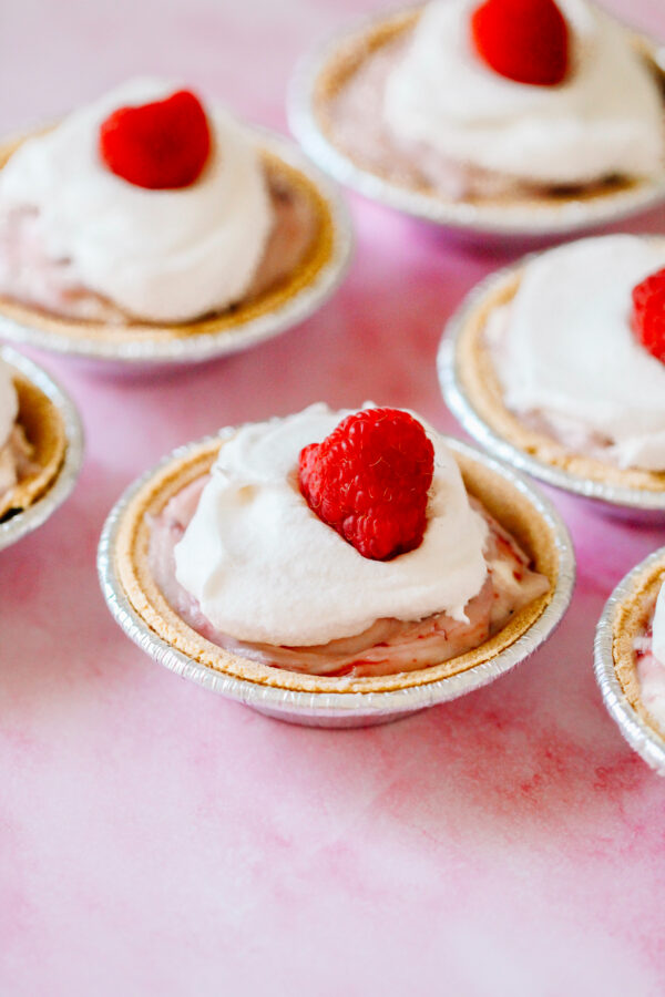 Mini Raspberry Cream Cheese Pies - Life & Sprinkles by Taryn Camp