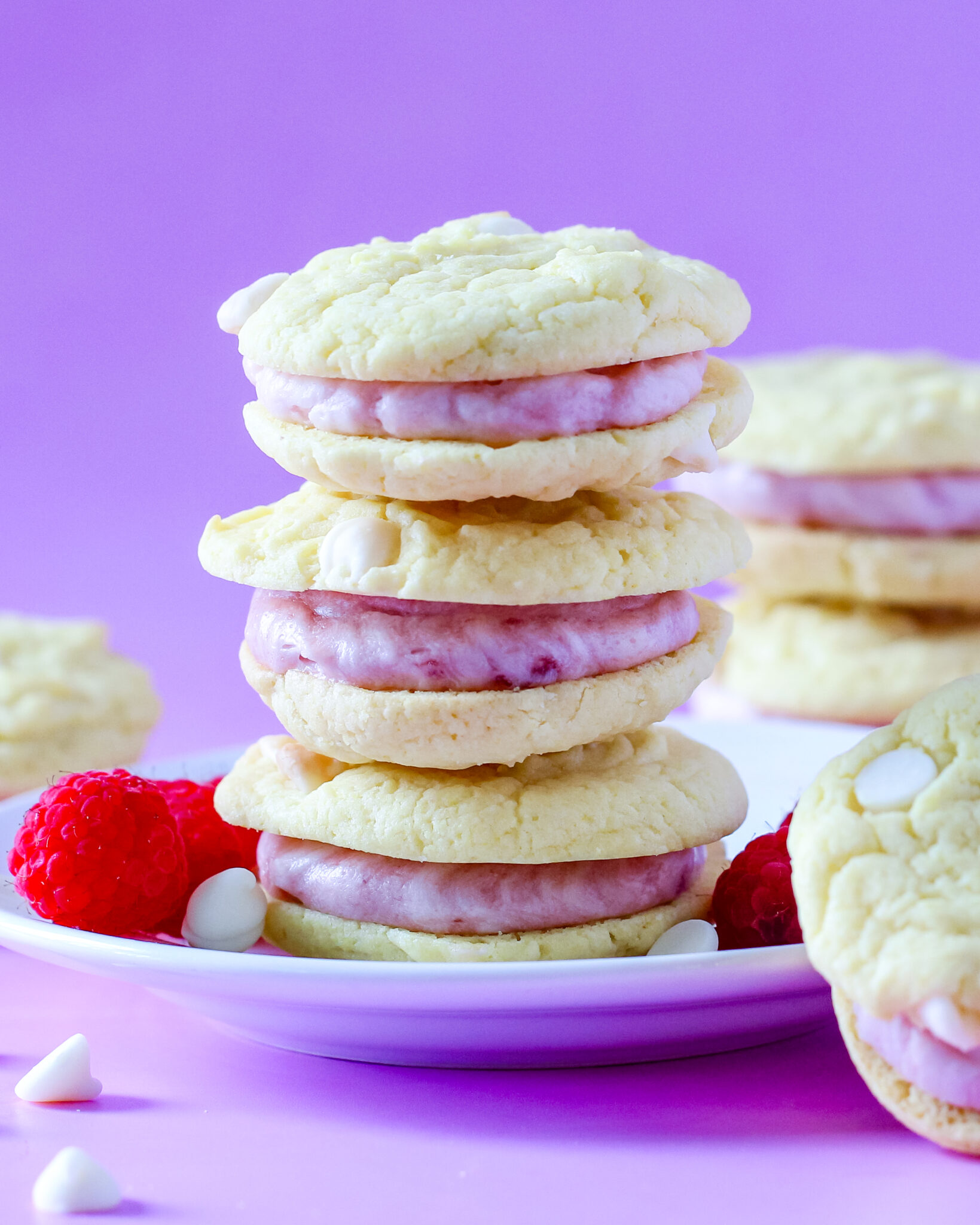 Lemon Raspberry Cookie Sandwiches - Life & Sprinkles by Taryn Camp
