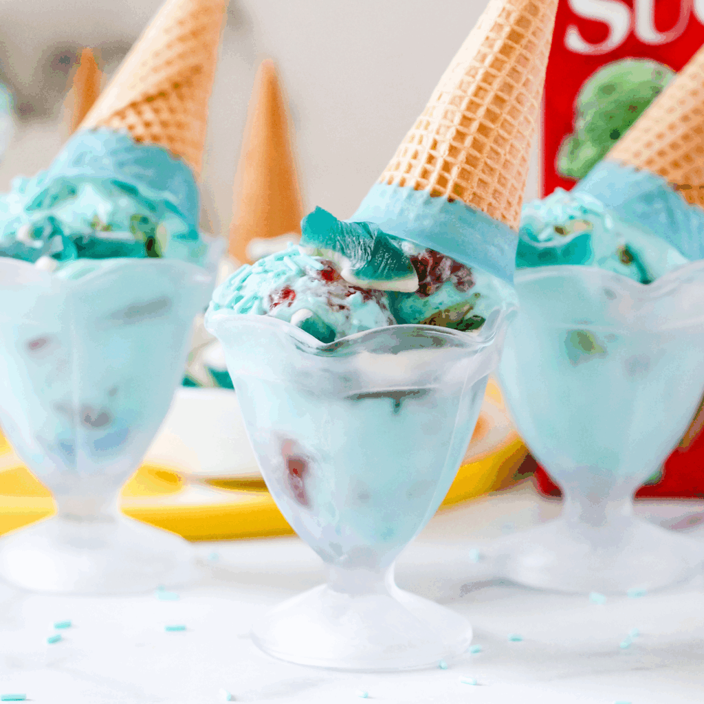 Shark Sugar Cone Sundaes - Life & Sprinkles by Taryn Camp