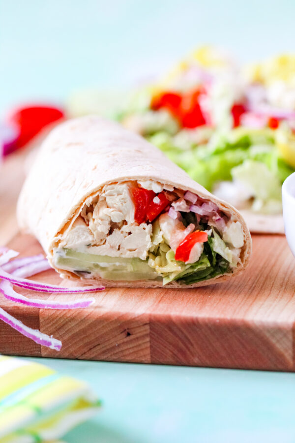 Mediterranean Picnic Wraps - Life & Sprinkles by Taryn Camp