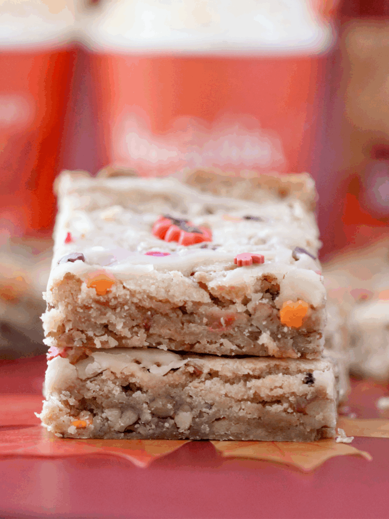 Autumn Crunch Blondies - Life & Sprinkles by Taryn Camp