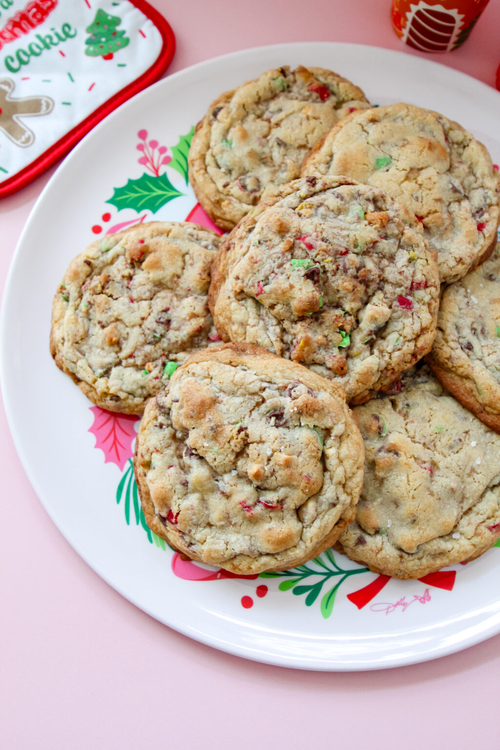 Holly Jolly Peanut Crunch Jumbo Cookies - Life & Sprinkles by Taryn Camp