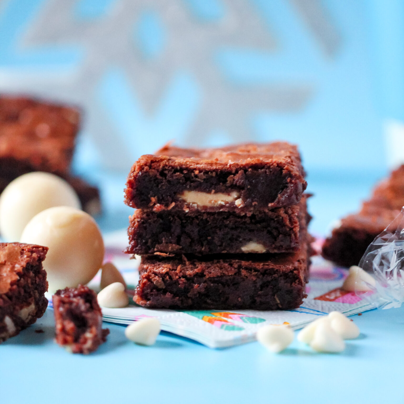 White Chocolate Chunk Blizzard Brownies - Life & Sprinkles by Taryn Camp