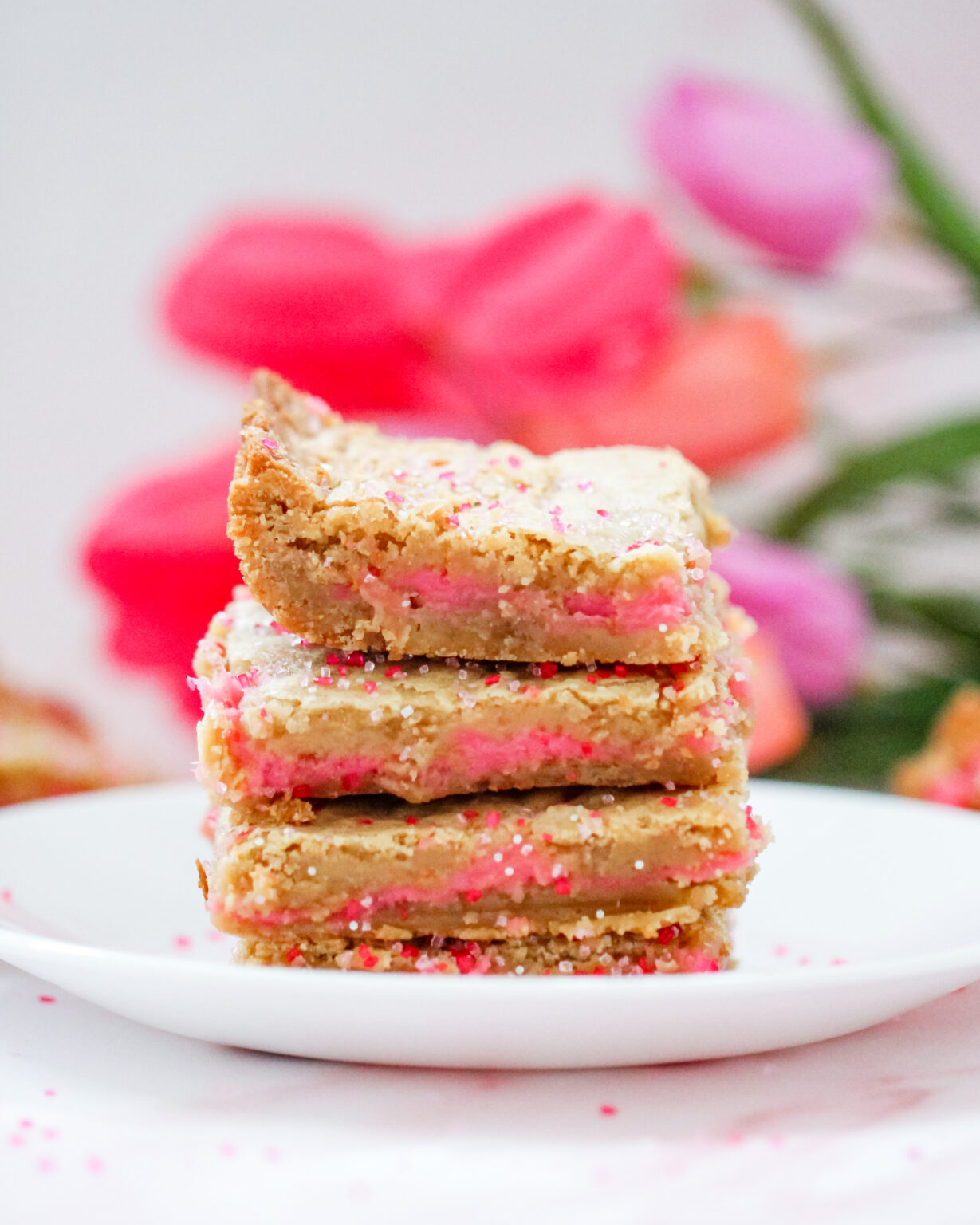 Tickled Pink Blondies - Life & Sprinkles by Taryn Camp